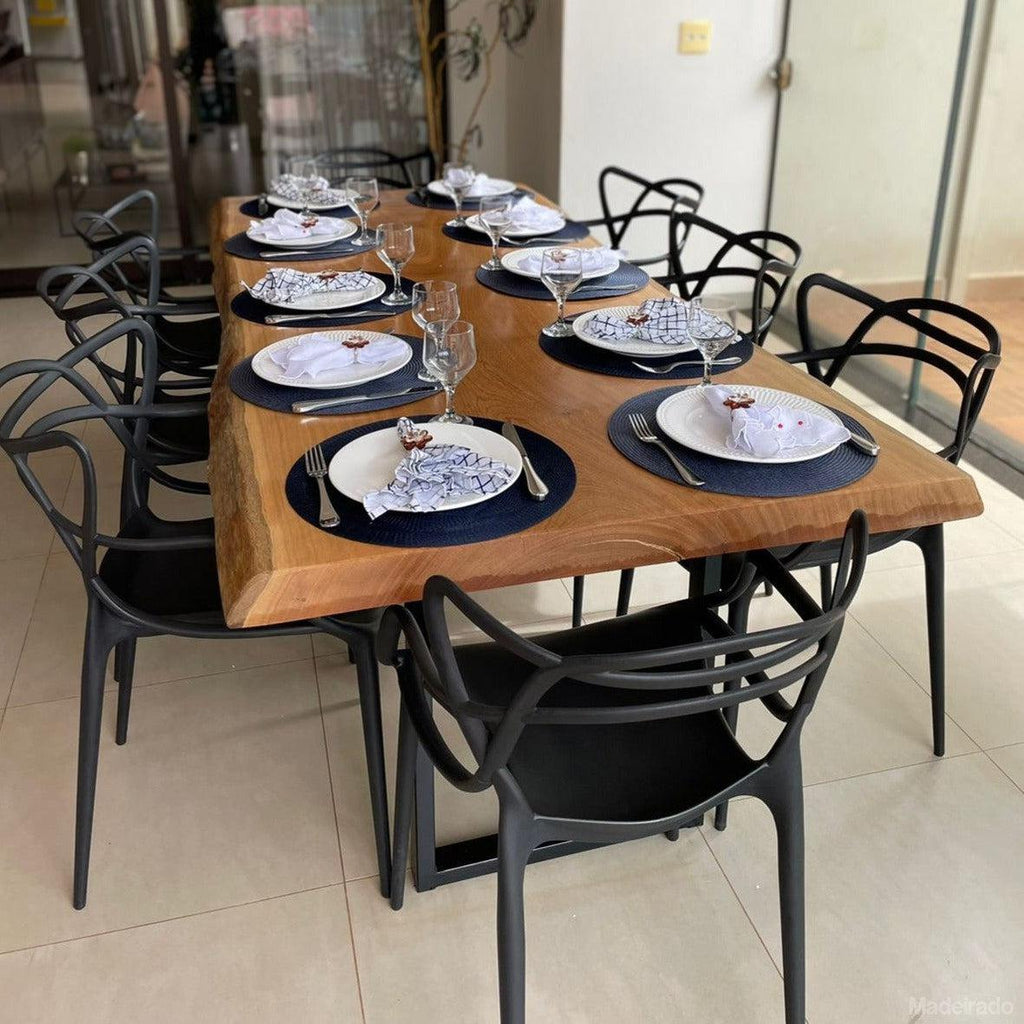 Mesa Rústica de Madeira Maciça - 6 à 8 lugares 200x100 - Madeirado ...